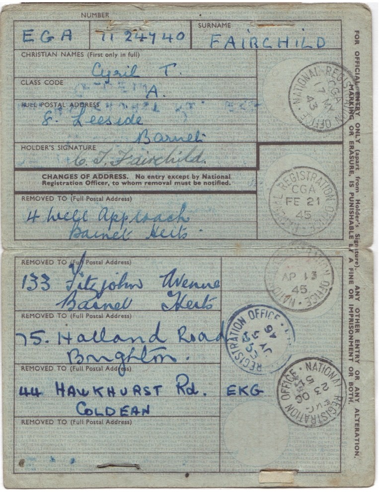 CTF's identity card, photograph of CTF and note signed by a Lieutenant ...