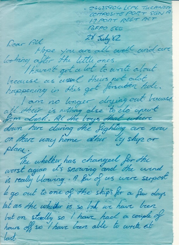 Letter from Brian Tucknott written after disembarkation - My Brighton ...